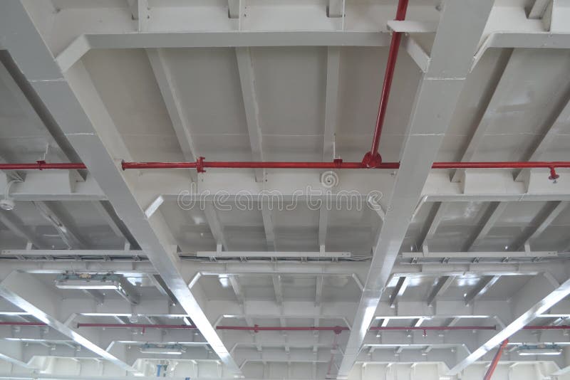 The Ceiling of the Ship is White and Looks Solid and Strong Stock Photo ...