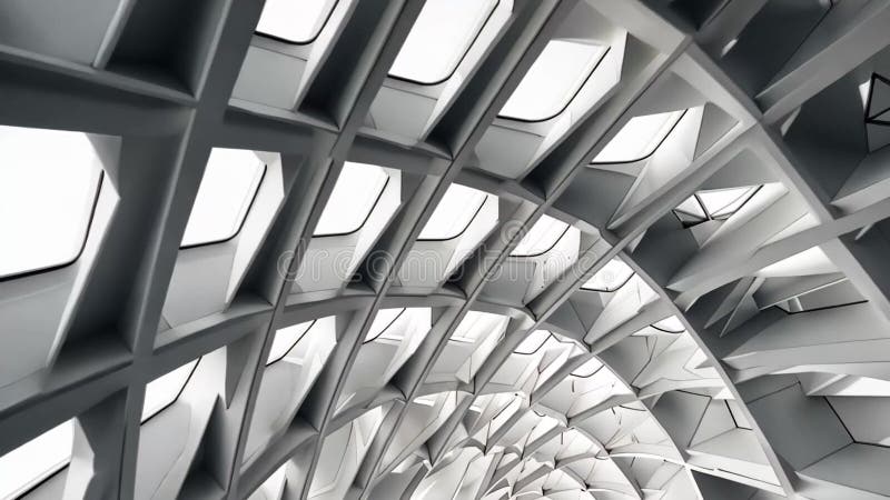 Intricate White Architectural Ceiling Design Featuring Organic Shapes ...