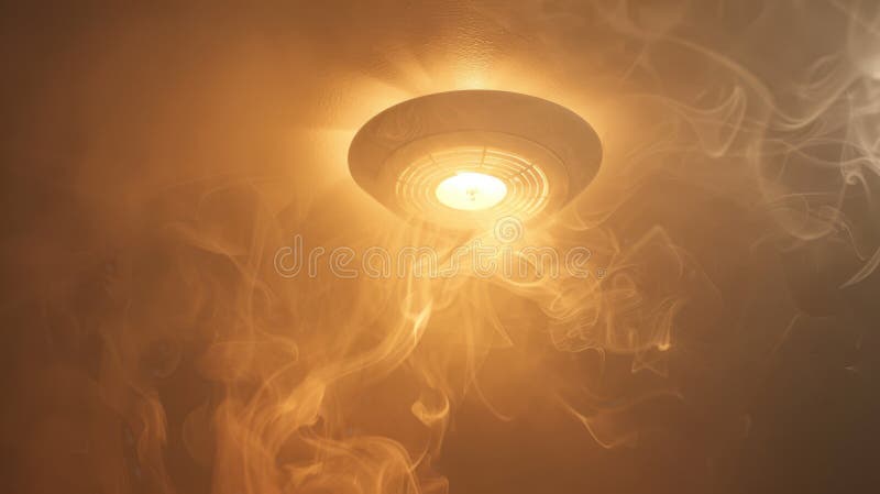 The Ceiling Smoke Detector.AI Generated Image Stock Photo - Image of ...