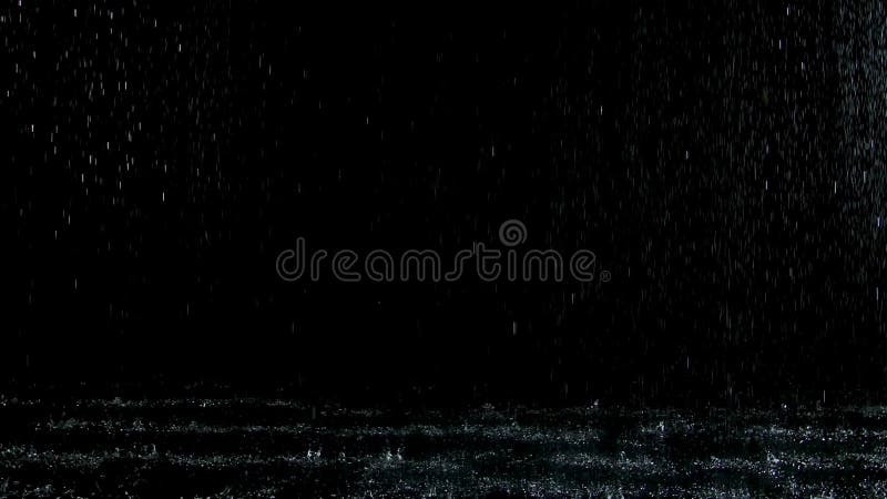 From the Ceiling Spatters Rain Fall Against on the Water Surface Which ...