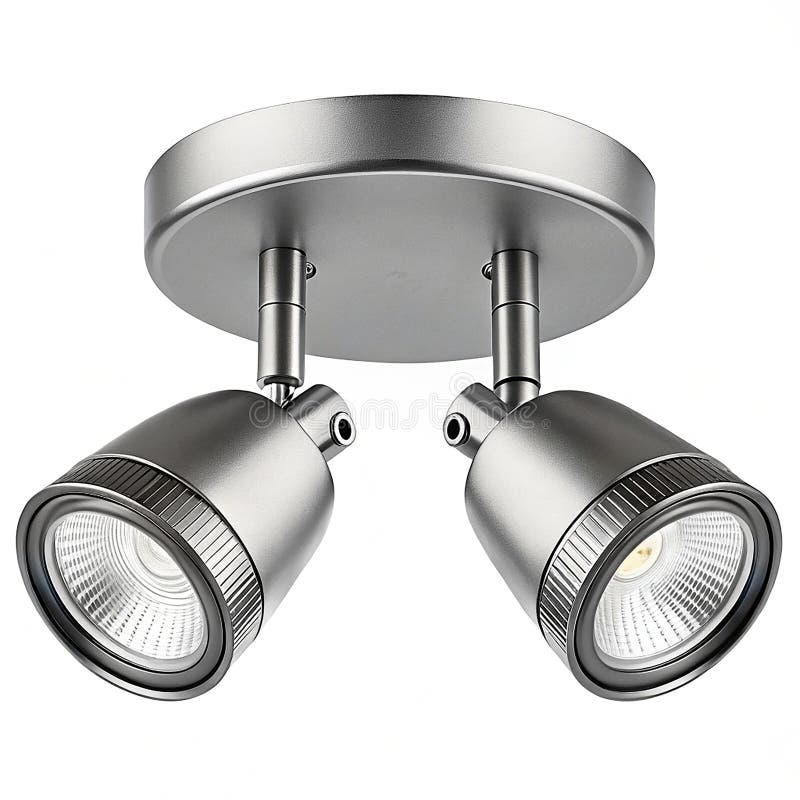 Ceiling Spotlight with Dual Heads and Adjustable Angles Stock ...