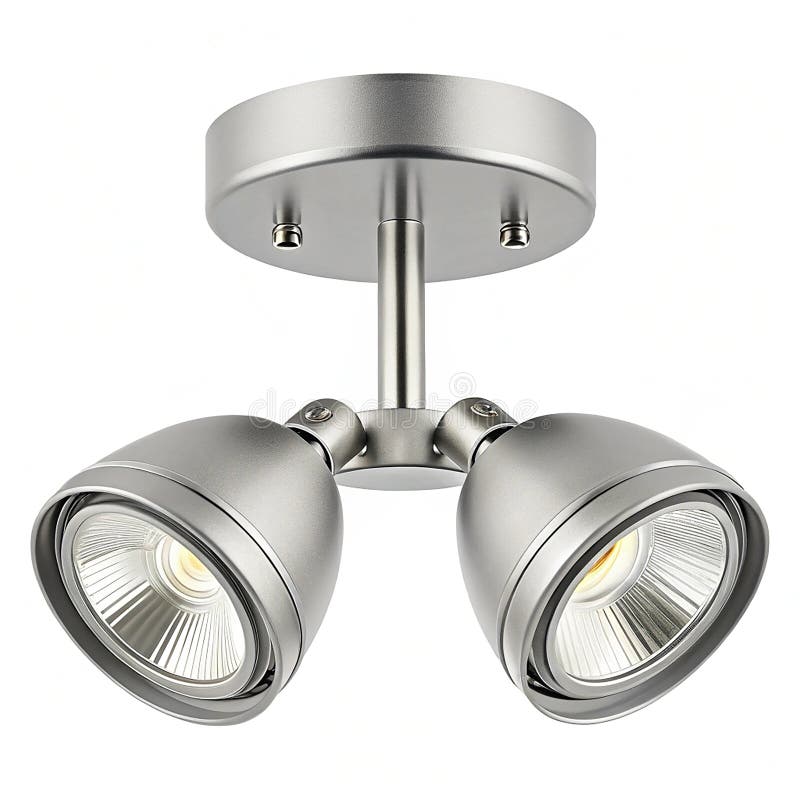 Ceiling Spotlight with Dual Heads and Adjustable Angles Stock ...