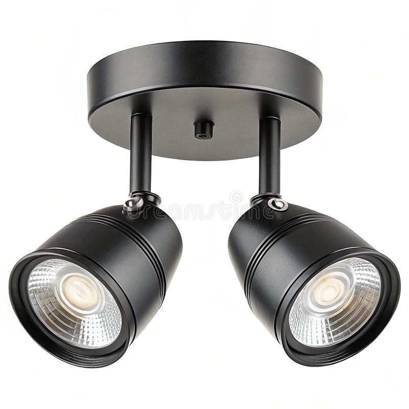 Ceiling Spotlight with Dual Heads and Adjustable Angles Stock ...