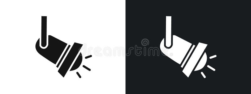 Ceiling Spotlight Icon Linear Graphics Set Vector in Black Stock Vector ...