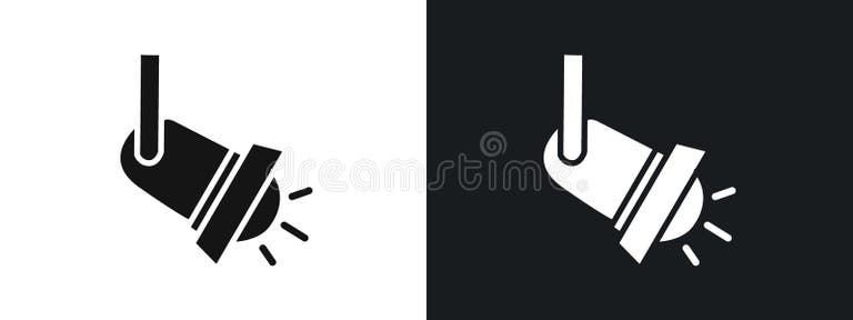 Ceiling Spotlight Icon Linear Graphics Set Vector in Black Stock Vector ...