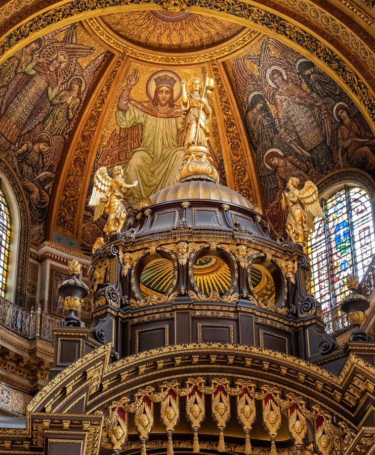 Ceiling in St Paul S Cathedral in London Editorial Stock Image - Image ...