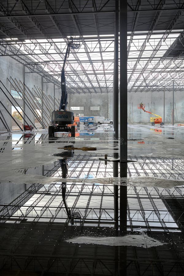 Ceiling Support Trusses Being Installed. Editorial Stock Photo - Image ...