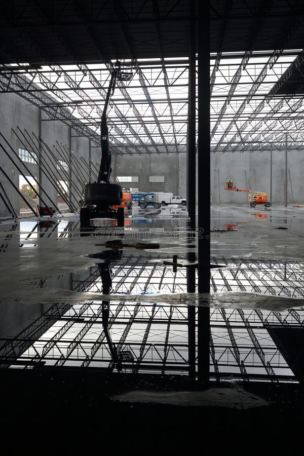 Ceiling Support Trusses Being Installed. Editorial Image - Image of ...