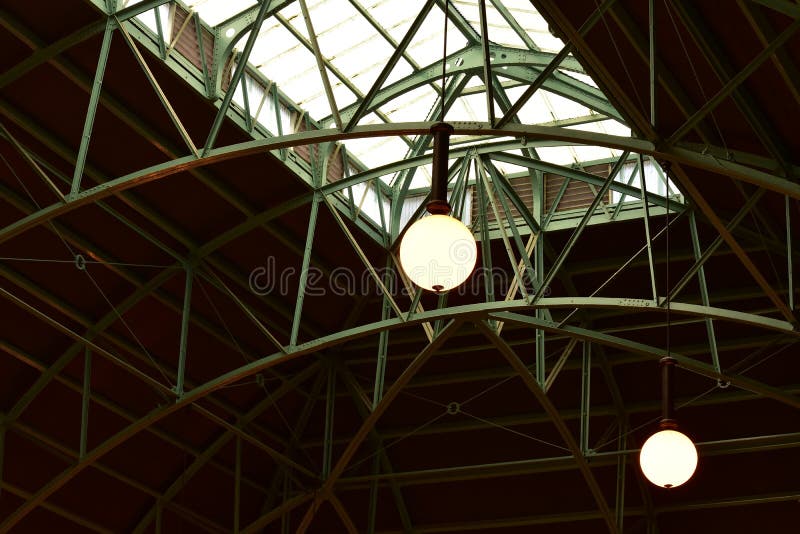 Ceiling Supported by Steel Structure Stock Image - Image of source ...