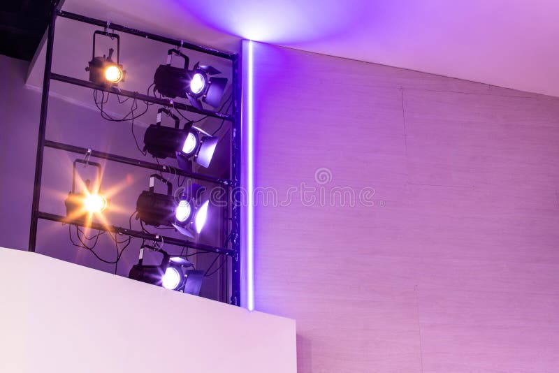 The Ceiling Of The Theatrical Scene With Multi-colored Lighting ...