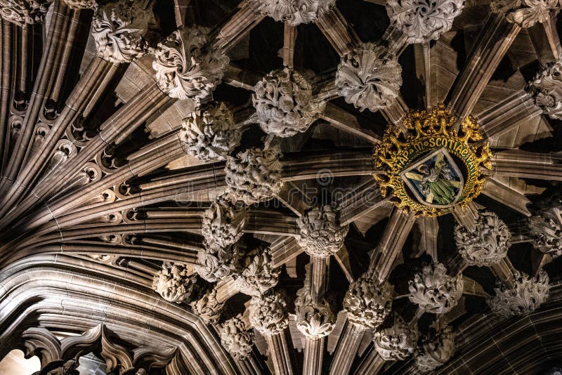 Ceiling of the Thistle Chapel Inside St Giles Cathedral Editorial Stock ...