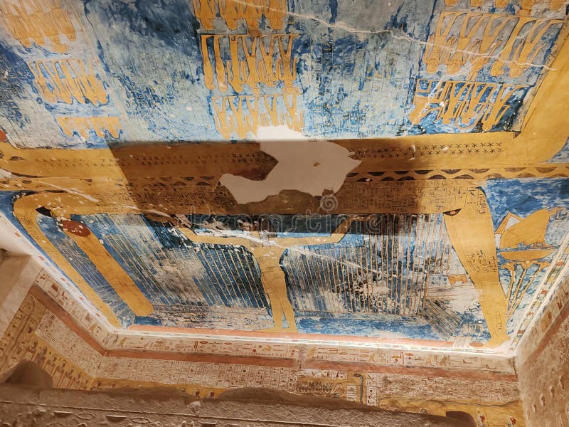 Ceiling in the Tomb of Ramses IV. KV 2 Editorial Stock Photo - Image of ...