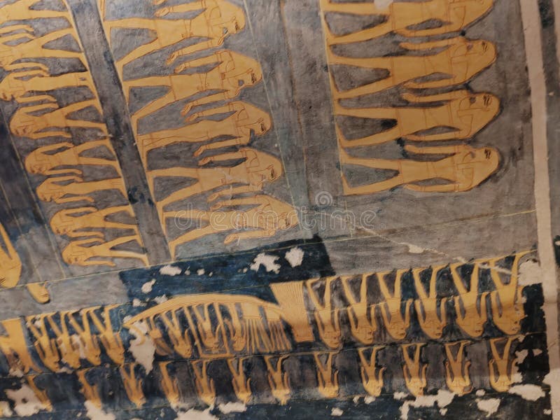 Ceiling in the Tomb of Ramses IX. KV 6 Editorial Image - Image of tomb ...