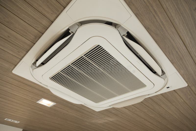 Ceiling Type Hanging Air Conditioner Unit Stock Image - Image of dust ...
