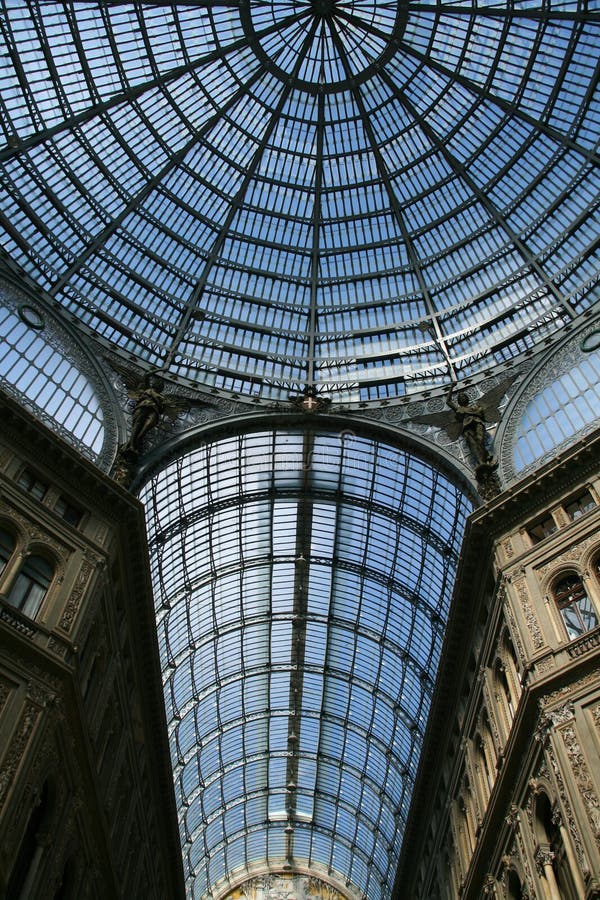 Ceiling of the Umberto Passage Stock Image - Image of passage ...