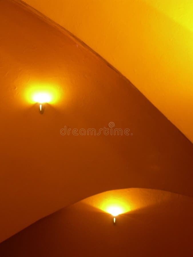 Ceiling with Vaults with Lighting Stock Image - Image of light, summer ...