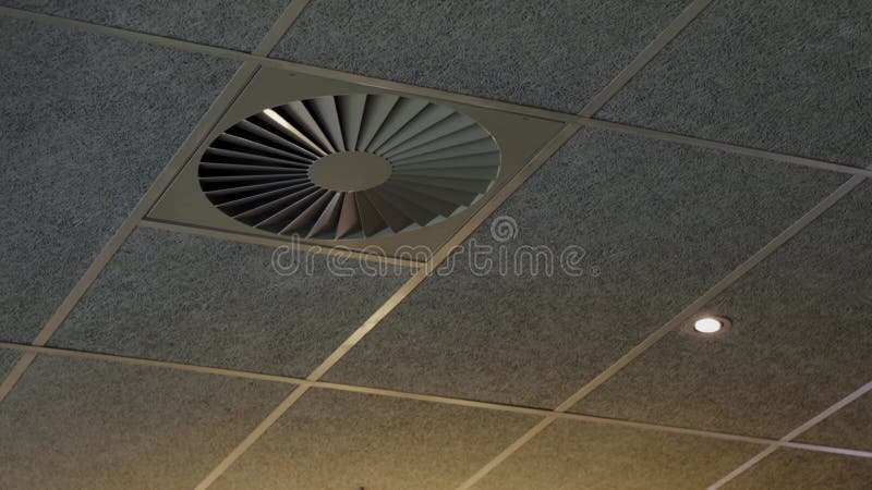 Ceiling Vent System in Modern Office Stock Video - Video of electric ...