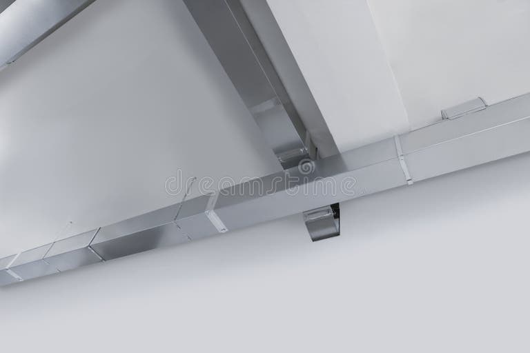 Ceiling with Ventilation System Indoors, Bottom View Stock Photo ...