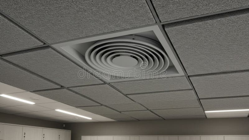 Ceiling Ventilation System stock illustration. Illustration of building ...