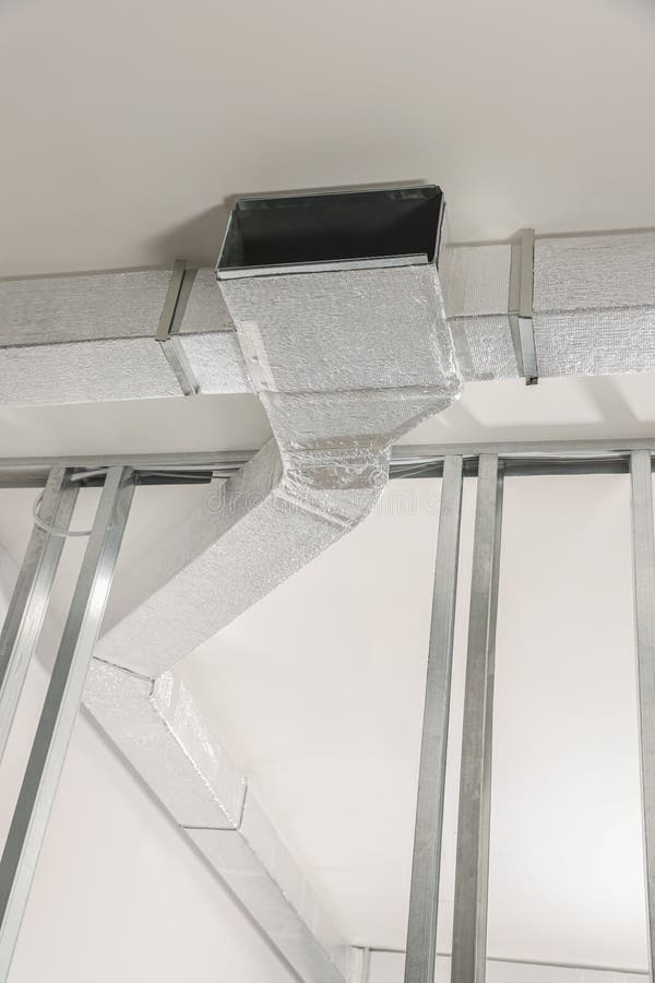 Ceiling with Ventilation System Indoors, Bottom View Stock Image ...