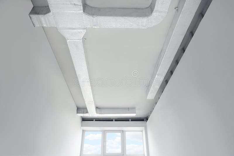 Ceiling with Ventilation System Indoors, Bottom View Stock Image ...