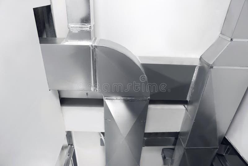 Ceiling with Ventilation System Indoors, Bottom View Stock Image ...