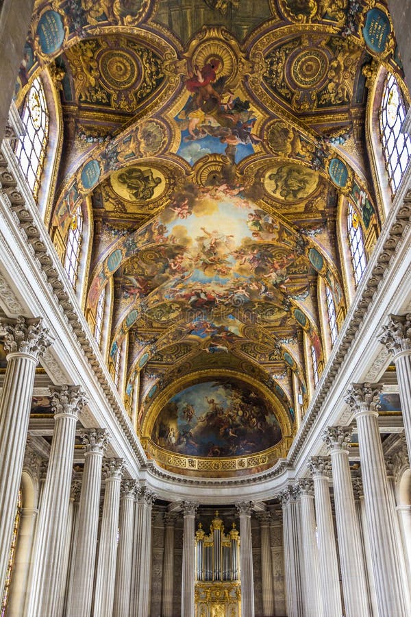 Ceiling of Versailles Chapel Stock Photo - Image of marble, heritage ...