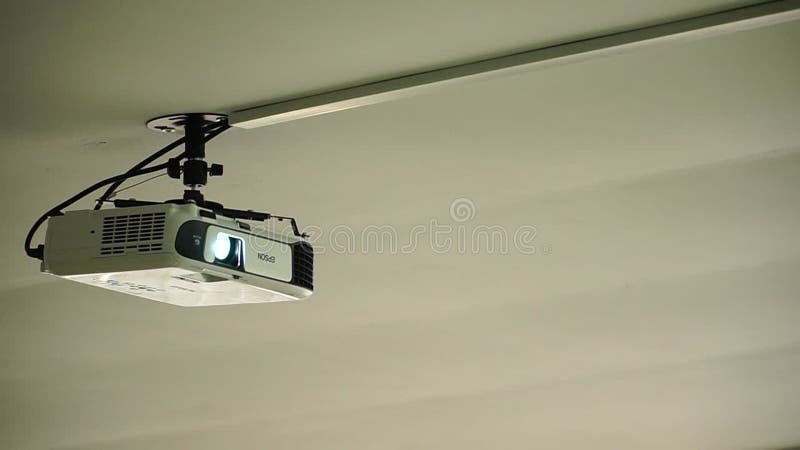 Ceiling Video Projector. Projector Installed on the Ceiling of ...