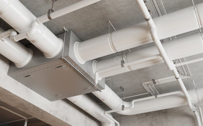 Ceiling View of MEP (Mechanical, Electrical, and Plumbing) Systems ...