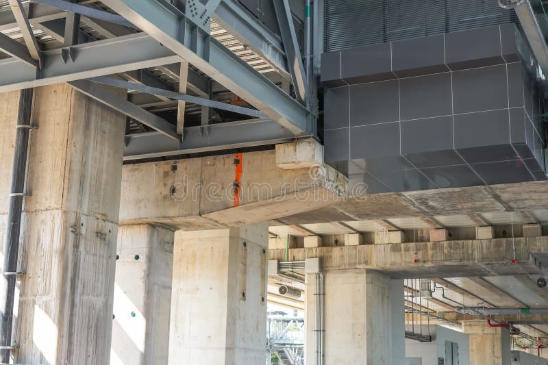 Ceiling with Water Supply and Drainage Communication Pipes Under the ...