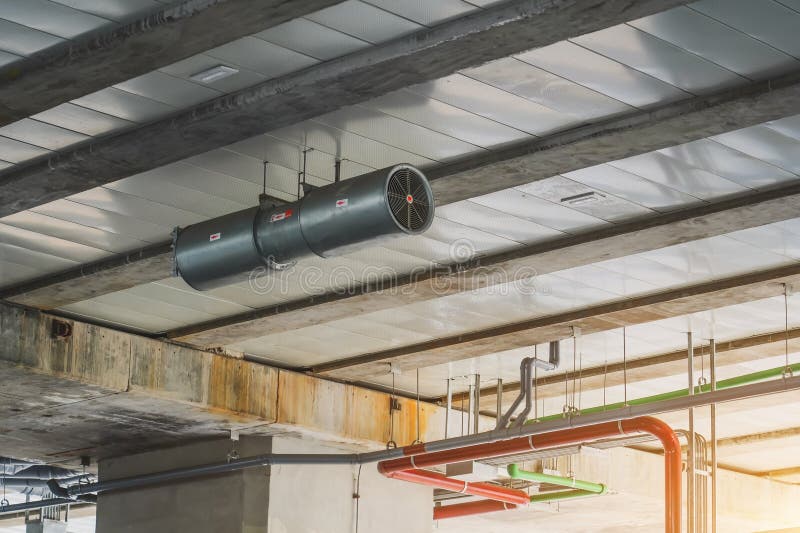 Ceiling with Water Supply and Drainage Communication Pipes Under the ...
