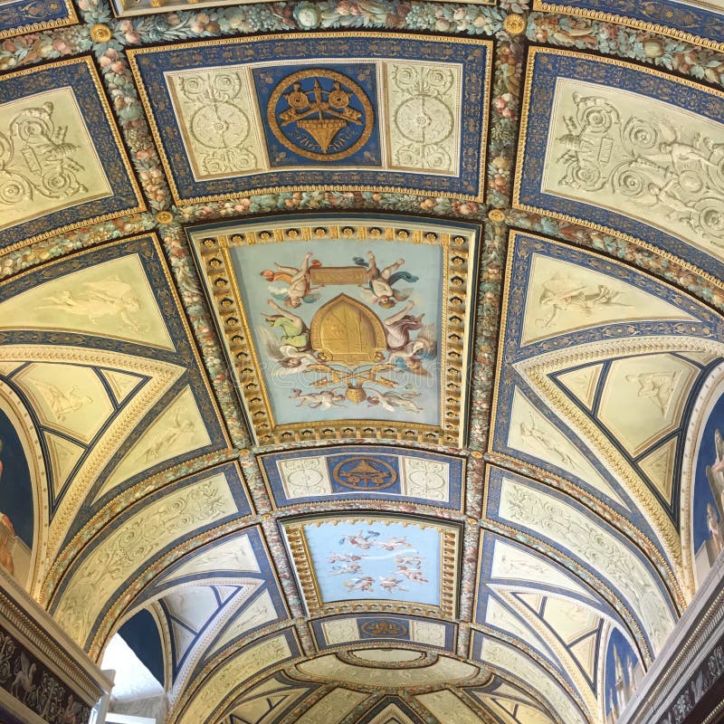 Ceilings Art in the Vatican Museum Editorial Image - Image of catholic ...