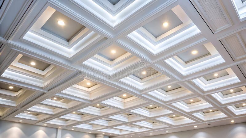 Ceilings Indoor White Square Stock Illustration - Illustration of ...