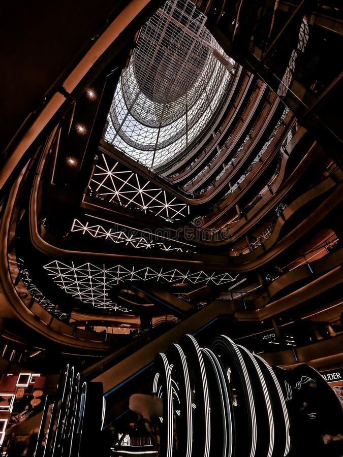 Ceilings of Modern Building Stock Image - Image of architecture, view ...