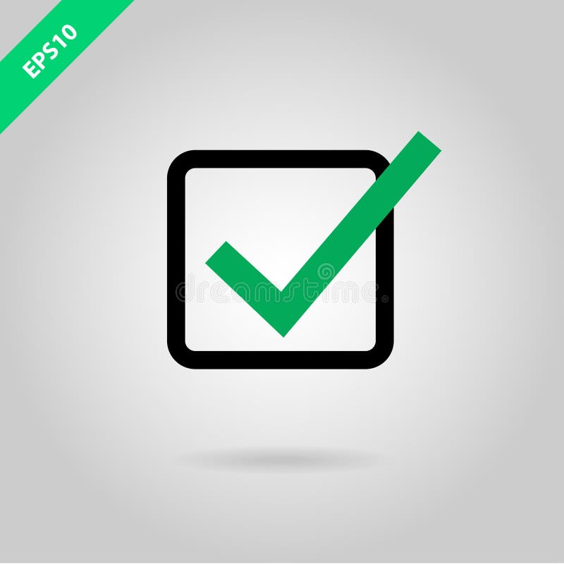 Cek Mark Vector Icon Illustration Stock Illustration - Illustration of ...