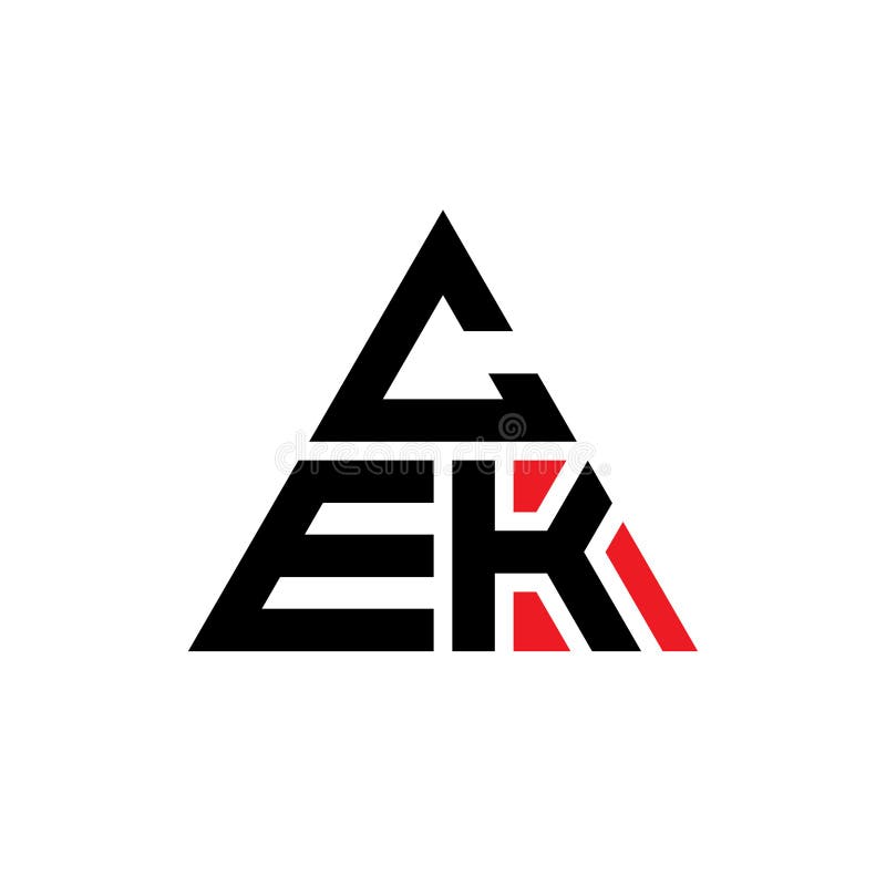 CEK Triangle Letter Logo Design with Triangle Shape. CEK Triangle Logo ...
