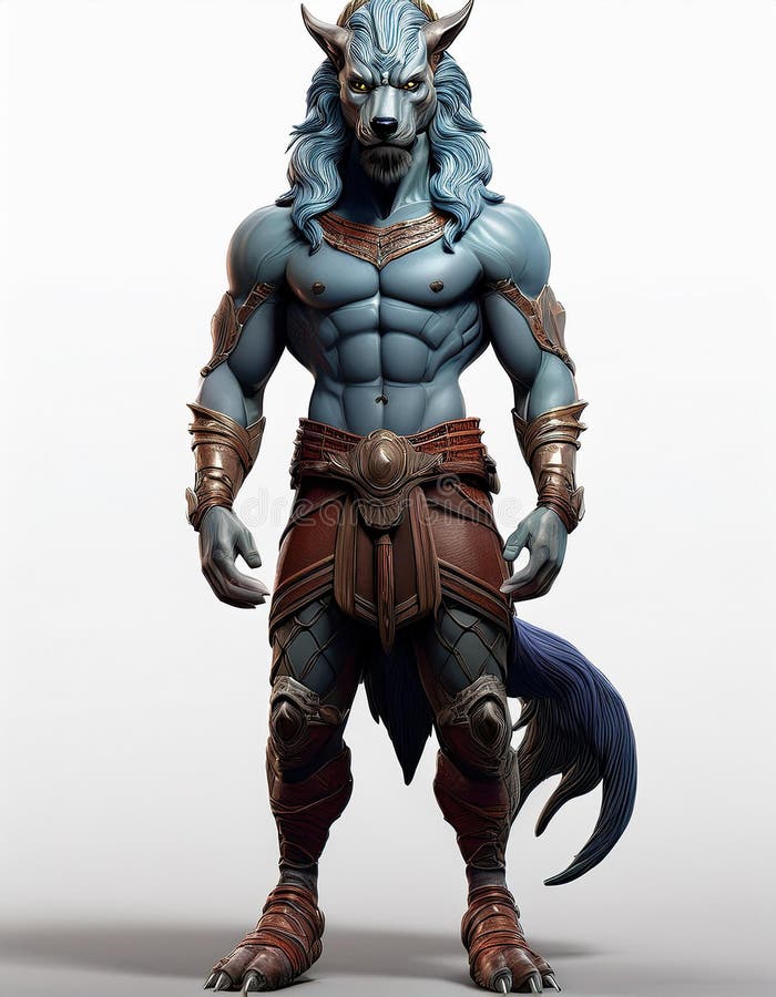 Cel Shaded Cerberus 3d Model with White Background Full Body Shot ...