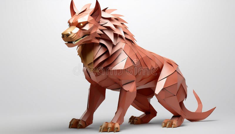 Cel Shaded Cerberus 3d Model with White Background Full Body Shot ...