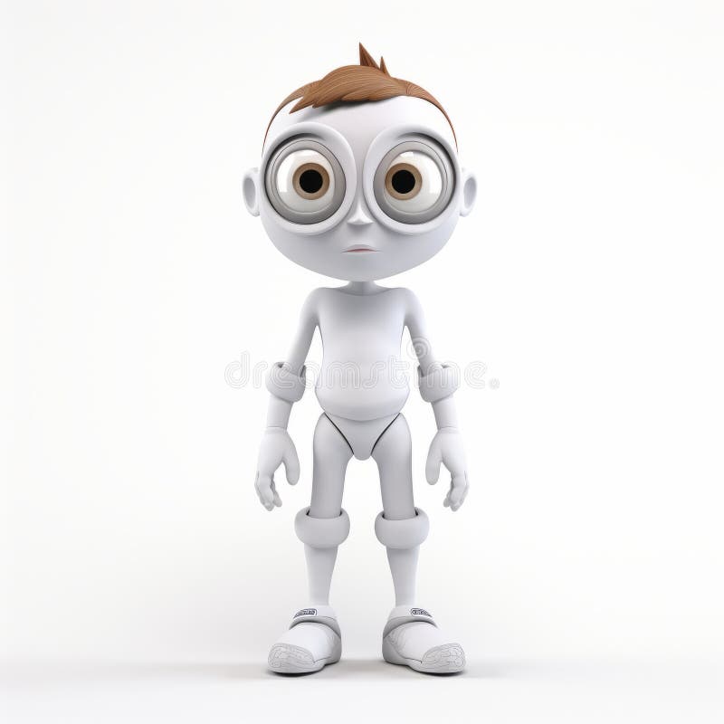 Cel Shaded 3d Cyclops on White Background Full Body Pose Stock ...