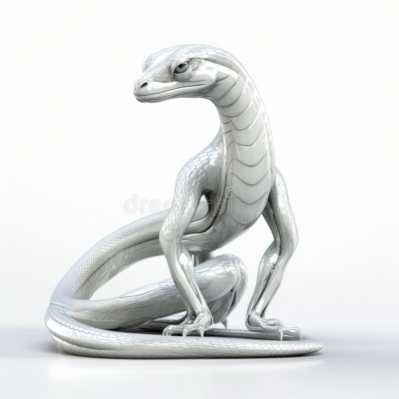 Cel Shaded 3d Hydra in White Background Full Body Pose Stock ...