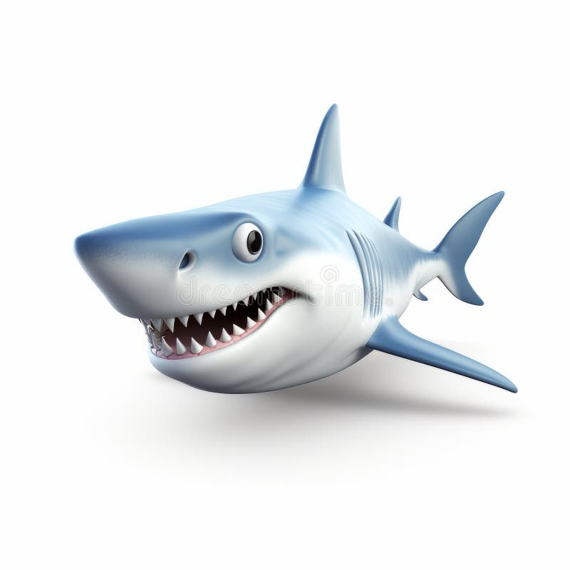 Cel Shaded 3d Shark Pose in Simple and Minimalist Style Stock ...