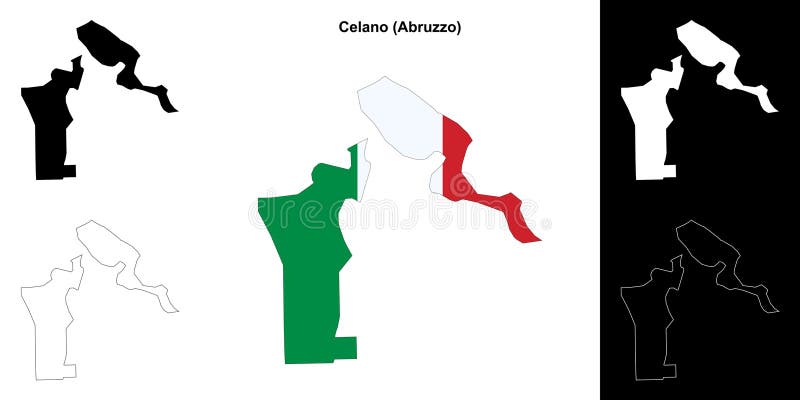 Celano Outline Map Stock Illustrations – 1 Celano Outline Map Stock ...