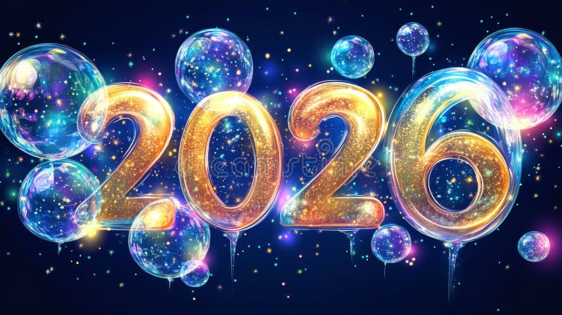 Celebrate the Arrival of 2026 with an Elegant Gold and Deep Blue Design ...