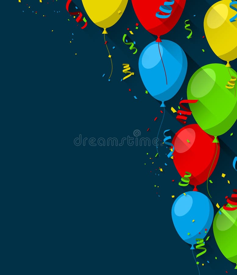 Flat balloons stock photo. Image of yellow, macro, blue - 8616904