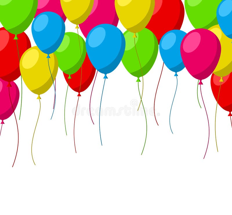 Flat balloons stock photo. Image of yellow, macro, blue - 8616904