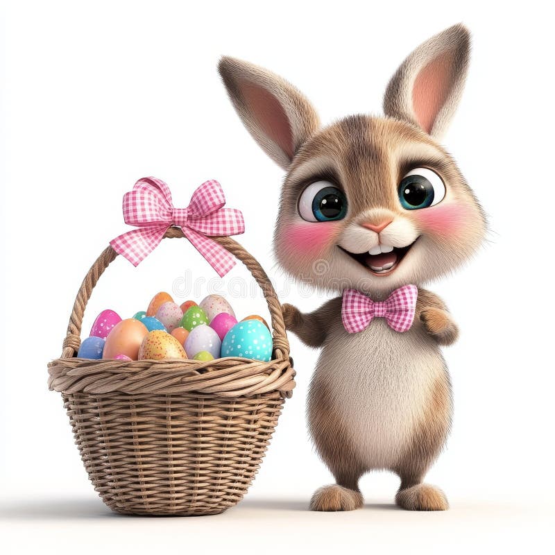 Celebrate Easter with a Delightful 3D Easter Bunny, a Rabbit, and a ...