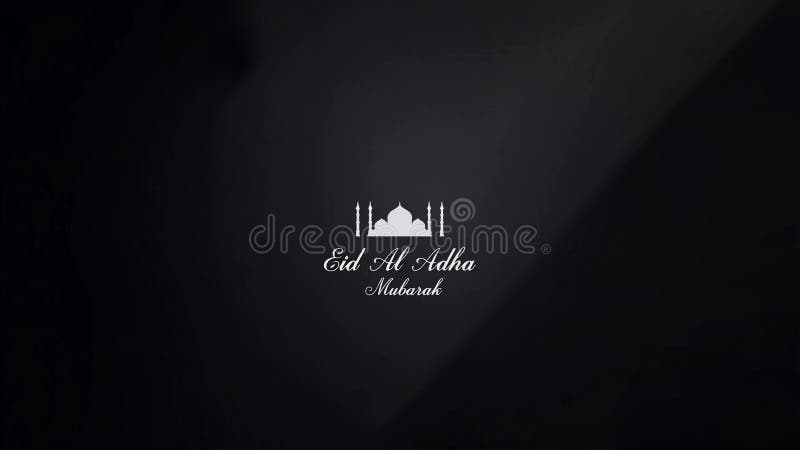 Simple and Elegant Eid Al Adha Mubarak Design with Mosque Silhouette on ...