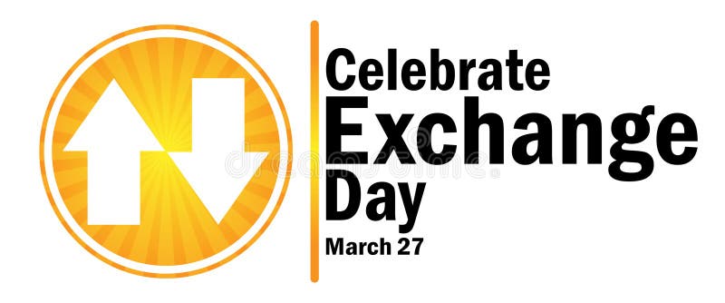 Celebrate Exchange Day stock illustration. Illustration of together ...