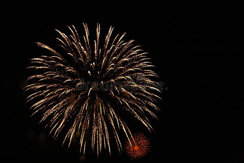 Bright Night Time Fireworks Stock Image - Image of nighttime, time ...
