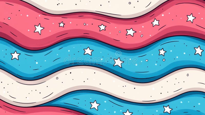 Celebrate Freedom with a Vibrant Abstract Design Featuring Blue Tones ...